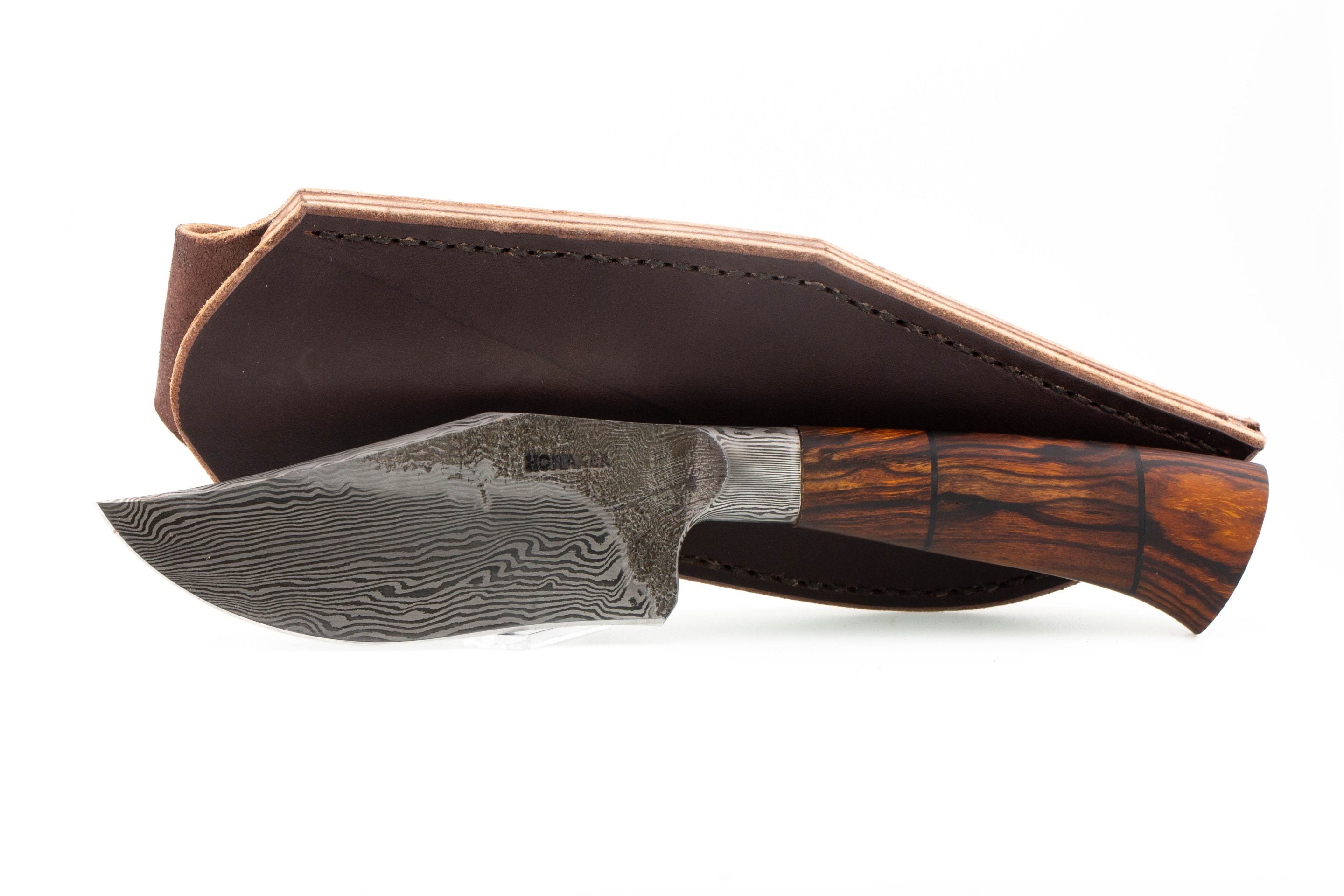 Honaker Blacksmithing Damascus One Off Ironwood Integral